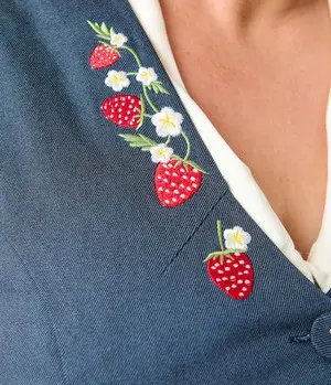 Unique Vintage 1940s Embroidered Vest