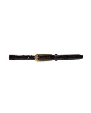 BLACK SUEDE STUDIO Orly Belt - Brown Croc Leather