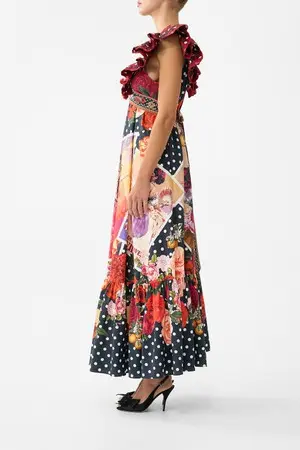 Camilla Frill Neck Dress With Hardware