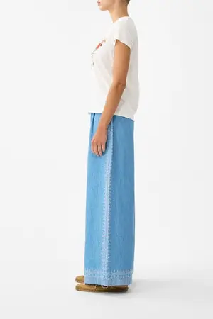 Camilla Slim Fit Round Neck T-shirt With Crystal Embellishment