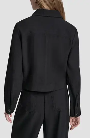Dkny Twill Trucker Jacket - Black