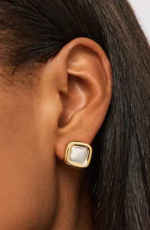 ANA LUISA Clara Two-tone Stud Earrings - Gold/silver
