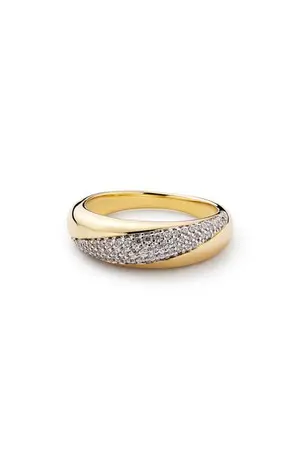 ANA LUISA Kira Pavé Dome Ring