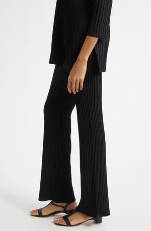 Max Mara Ribbed Knit Kick Flare Pants