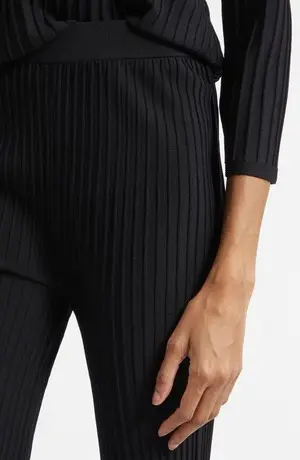 Max Mara Ribbed Knit Kick Flare Pants