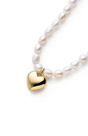 ANA LUISA Freshwater Pearl Heart Pendant Necklace
