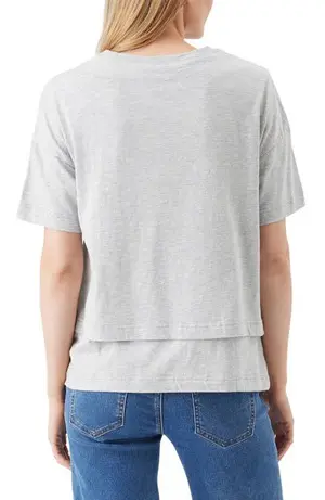 RIPE MATERNITY Claud Nursing Tee - Grey Marle