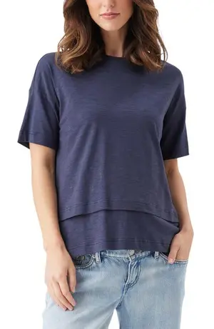 RIPE MATERNITY Claud Nursing Tee - Indigo