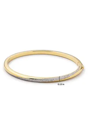 ANA LUISA Kira Pavé Bangle - Gold/clear