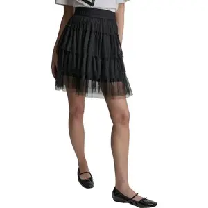 Dkny Tiered Tulle Skirt - Black
