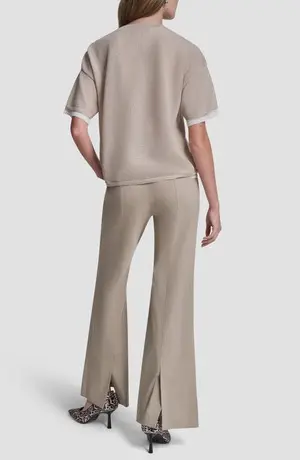 Dkny Boxy Mesh Overlay Top