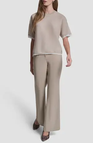 Dkny Boxy Mesh Overlay Top