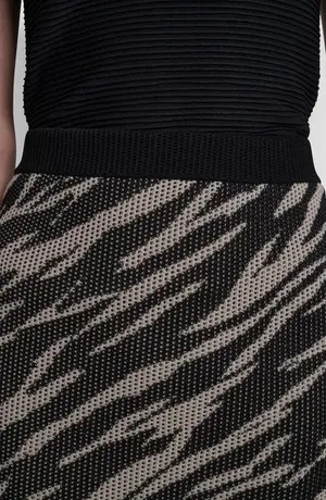 Dkny Jacquard Stitch Zebra Print Pencil Skirt