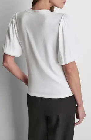 Dkny Mixed Media Top - White