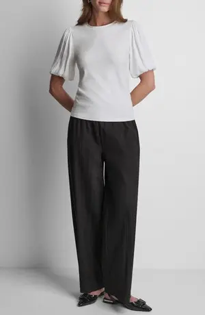 Dkny Mixed Media Top - White