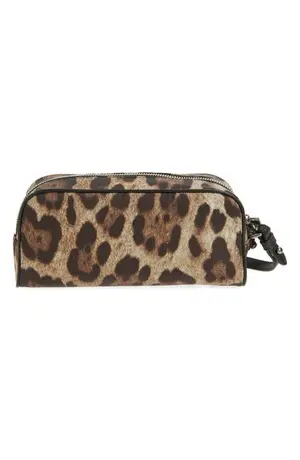Dolce & Gabbana Leopard Print Dopp Bag