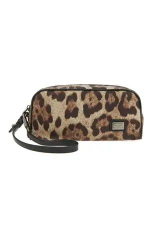 Dolce & Gabbana Leopard Print Dopp Bag - Leo New