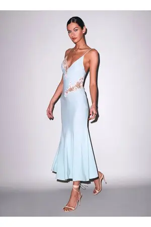 FLEUR DU MAL Juliet Lace Maxi Dress Natural
