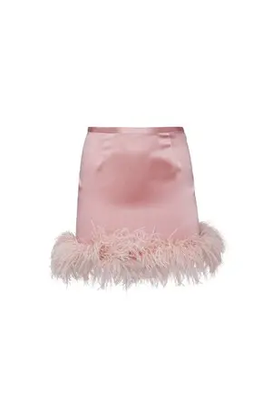 Fleur Du Mal Feather Mini Skirt