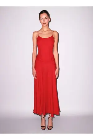 Fleur Du Mal Nina Maxi Dress - Red