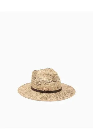 Emporio Armani Woven Raffia Hat - Natural