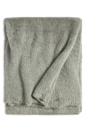 Nordstrom Nestle Faux Fur Throw Blanket - Green Halo