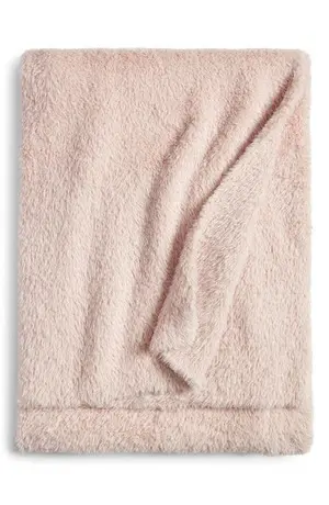 Nordstrom Nestle Faux Fur Throw Blanket - Pink Sepia