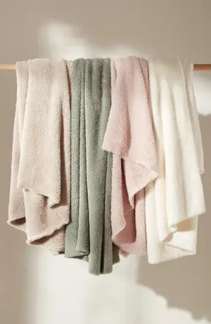 Nordstrom Nestle Faux Fur Throw Blanket - Pink Sepia