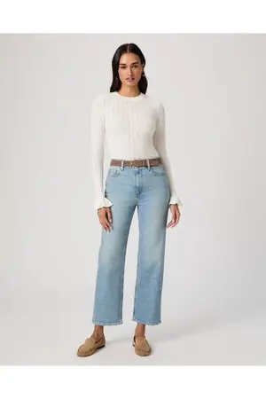 Paige Stevie Ankle Straight Leg Jean - Denim