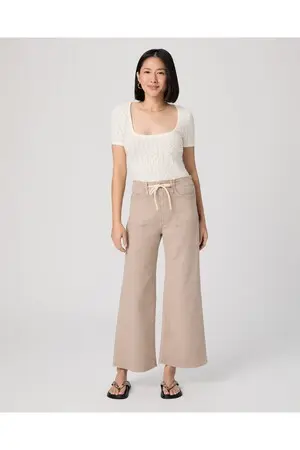 Paige Ari Petite Wide Leg Pant - Denim