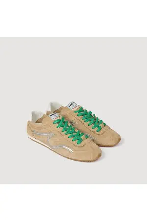 Sandro Light Wave Suede Sneakers