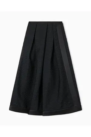 Emporio Armani 3d Vichy Jacquard Skirt - Black