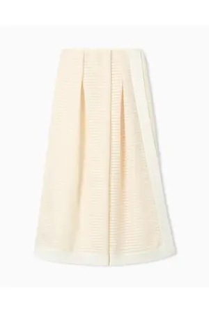 Emporio Armani 3d Vichy Jacquard Skirt - White