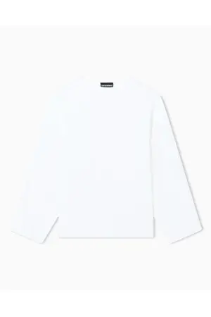 Emporio Armani Sweater With Links Stitch Weave - White