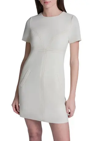 Bcbgmaxazria Topstitch Shift Minidress