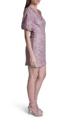 Bcbgmaxazria Lace Puff Sleeve Mini Dress