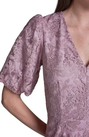 Bcbgmaxazria Lace Puff Sleeve Mini Dress