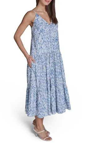 Bcbgmaxazria Printed Tiered Midi Sundress