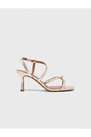 Maje Metallic Multi-strap Sandals - Gold