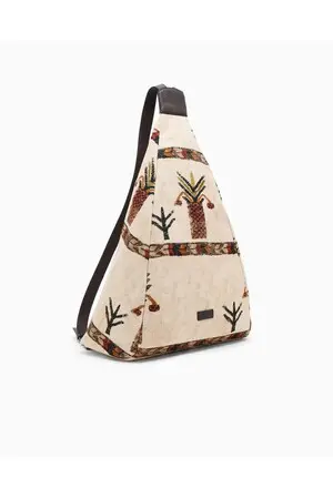 Giorgio Armani Printed Fabric Backpack Sack