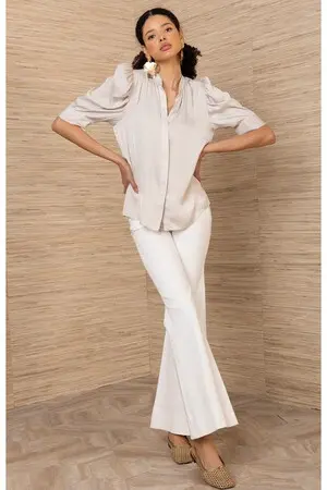 Hale Bob Fable Charmeuse Top - Neutral