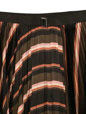 Sacai Striped Midi Skirt - Green