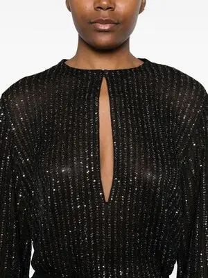Missoni Sequin-embellished Cut-out Blouse - Black