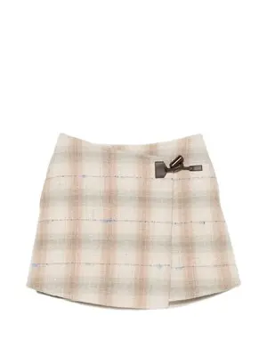 Loewe Wool And Cashmere Mini Skirt - Beige