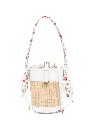 Dolce & Gabbana Capri Rafia Bucket Bag - Beige