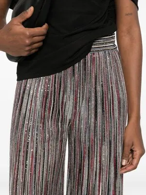 Missoni Striped Wide-leg Trousers - Brown