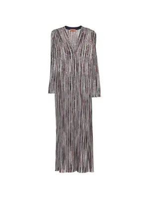 Missoni Striped Long Cardigan - Brown