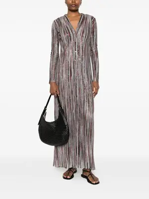 Missoni Striped Long Cardigan - Brown