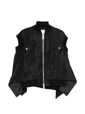 Sacai Nylon Zipped Vest - Black
