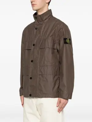 Stone Island Cotton Blend Jacket - Brown